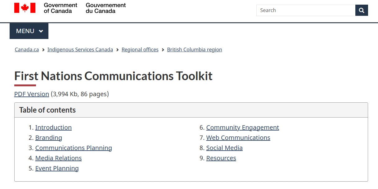 First Nations Communications Toolkit – Knowledge Exchange and Resource ...